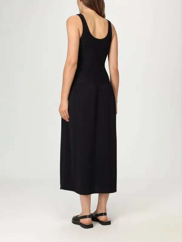 Theory Textured Drop-Waist Midi Dress - Black - 60% Off | Editorialist