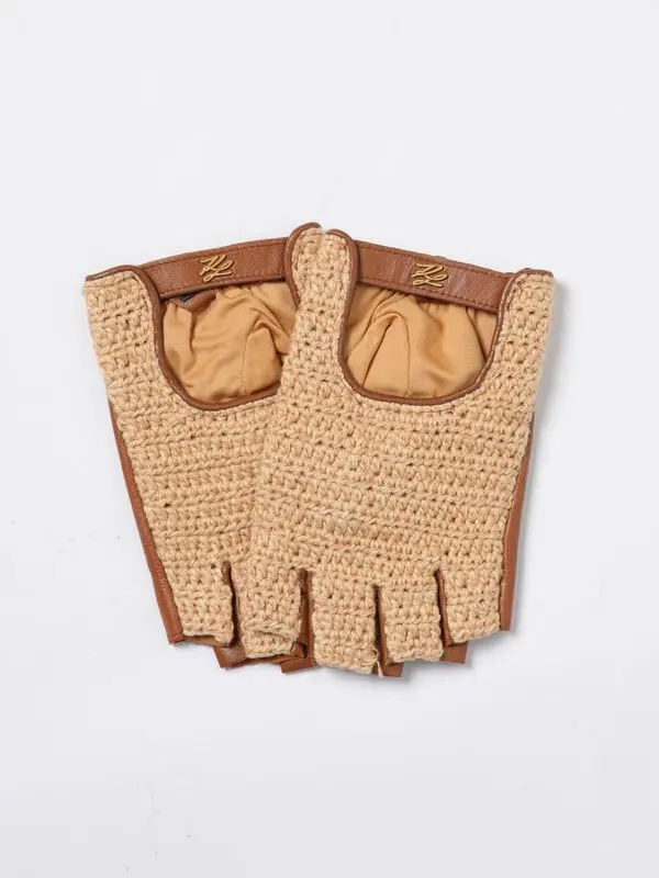 Karl Lagerfeld Fingerless Gloves - Natural