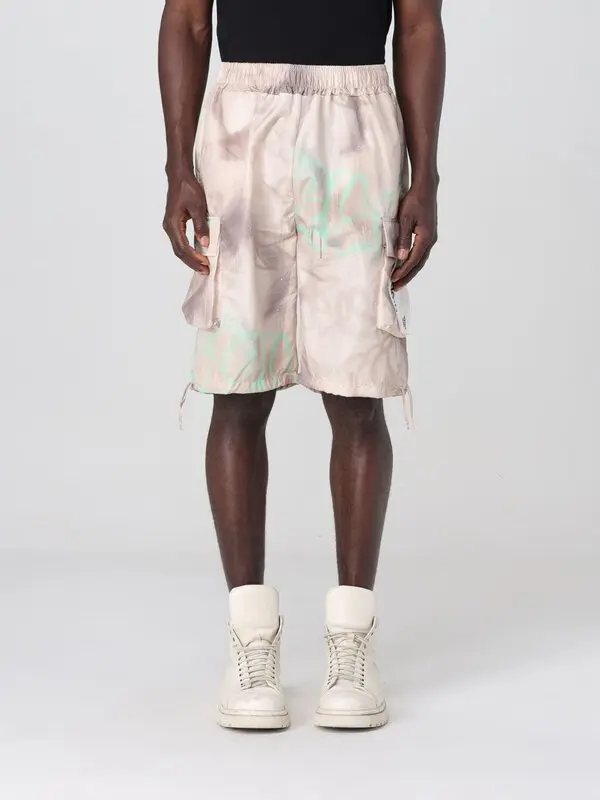 DISCLAIMER Printed Shorts - Beige