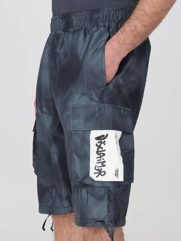 DISCLAIMER Cargo Shorts With Graphic Print