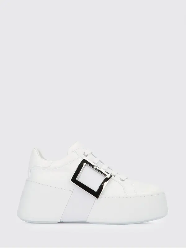 ROGER VIVIER Viv Run" Buckled Sneakers - White