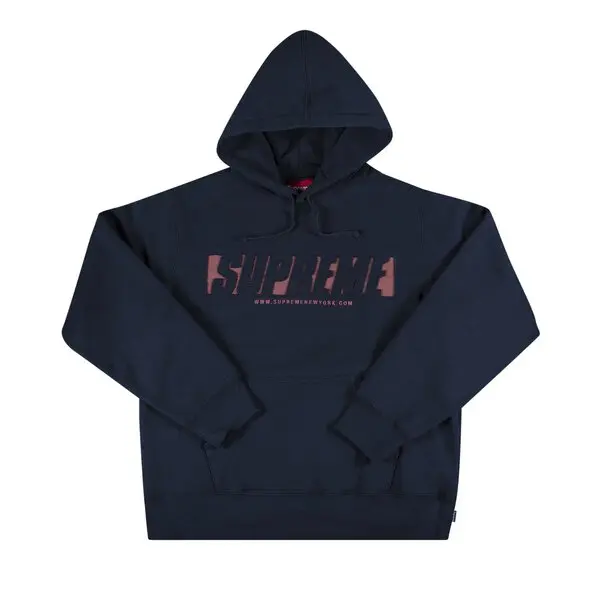 Supreme Reflective Cutout Hooded Sweatshirt - Blue