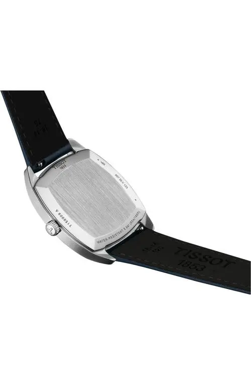 TISSOT Stylist Leather Strap Watch - Blue Gradient