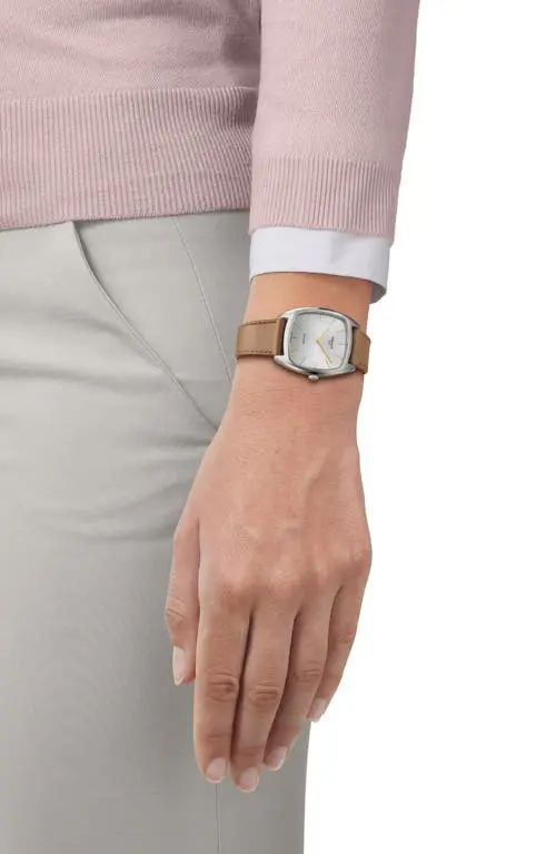 TISSOT Stylist Leather Strap Watch