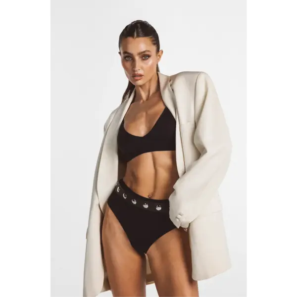 LDMA High Sculpt Thong Rib - Black