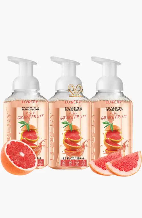 LOVERY Foaming Hand Soap Pack Of 3 - Pink Grapefruit