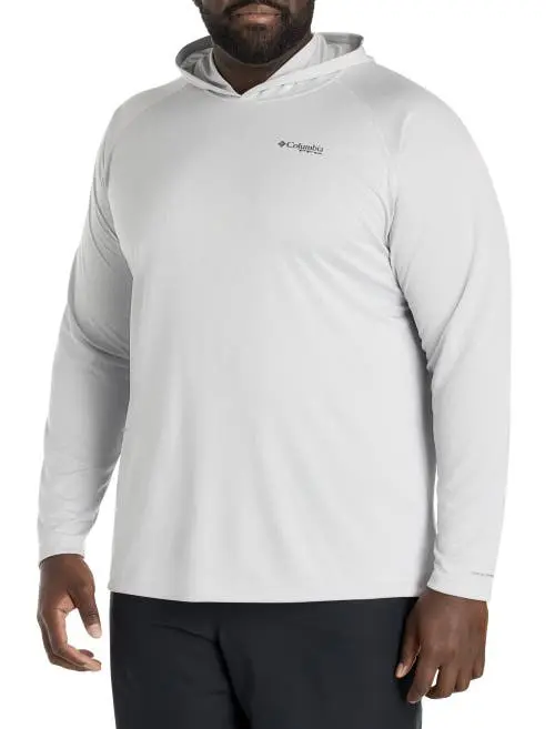 Columbia Big & Tall Pfg Solar Stream Long-sleeve Hooded T-shirt - Cool Grey
