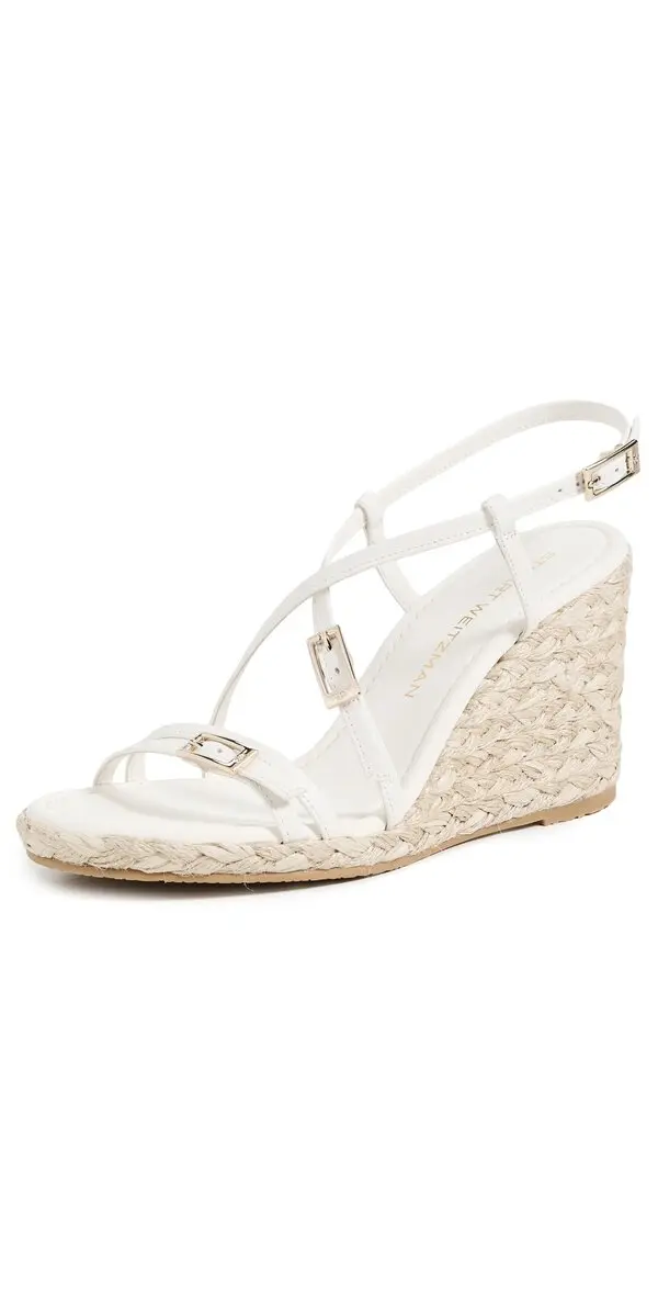 STUART WEITZMAN Georgie Espadrille Wedges - Cream/natural