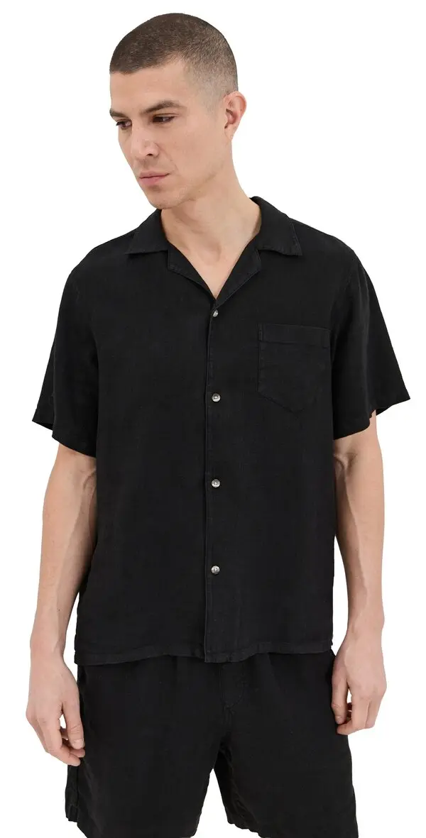 BATHER Linen Shirt - Black