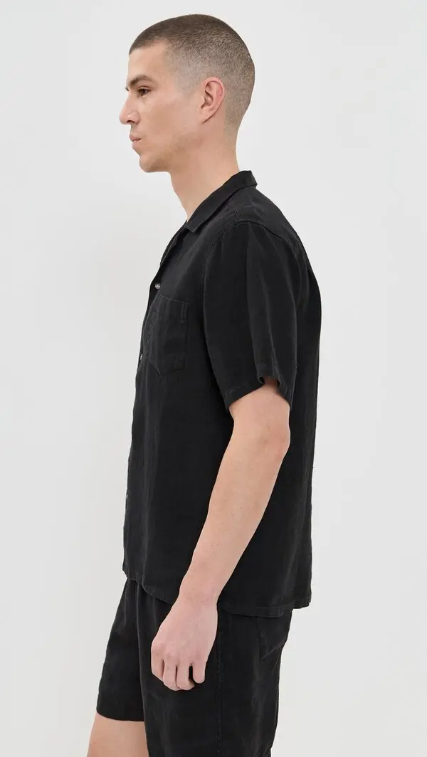 BATHER Linen Shirt - Black
