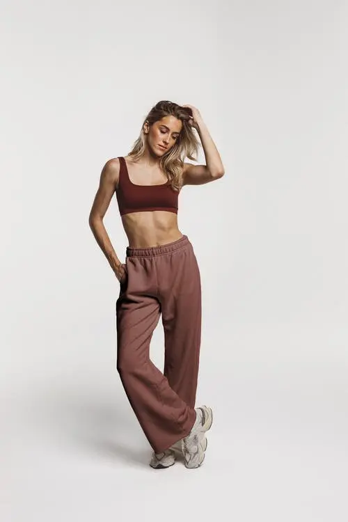 LDMA Straight Leg Sweatpants - Espresso Rose