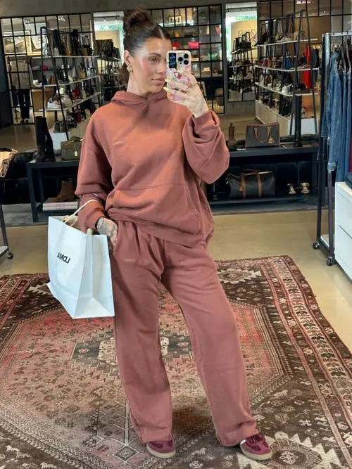 LDMA Straight Leg Sweatpants - Espresso Rose