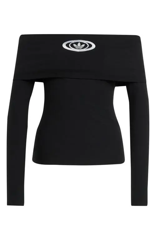 ADIDAS ORIGINALS Campus 2000 Off-the-shoulder Top