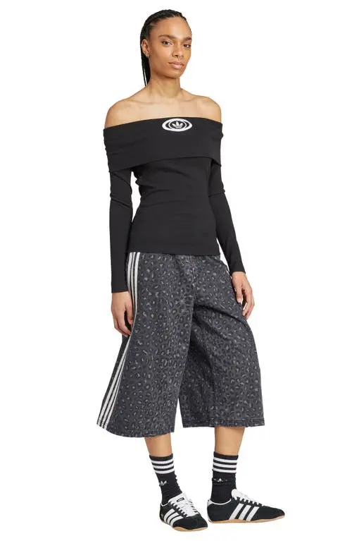 ADIDAS ORIGINALS Campus 2000 Off-the-shoulder Top