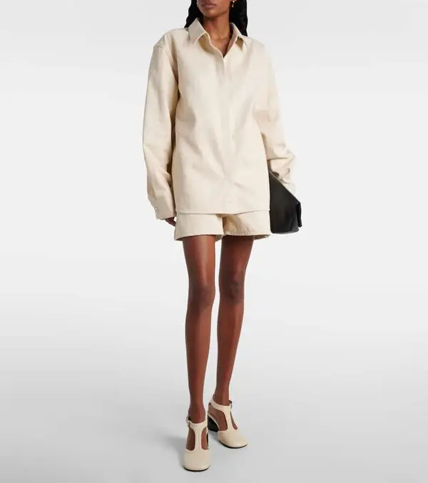 JIL SANDER Leather Mary Jane Pumps - White