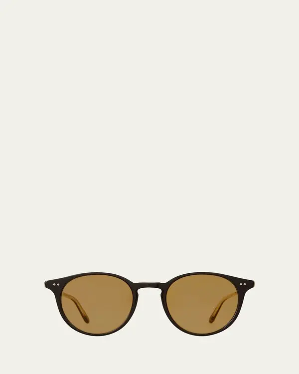 Garrett Leight Clune Sun Round Sunglasses - Black