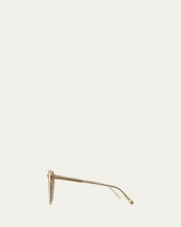 Garrett Leight Clune Sun Round Sunglasses - Blonde