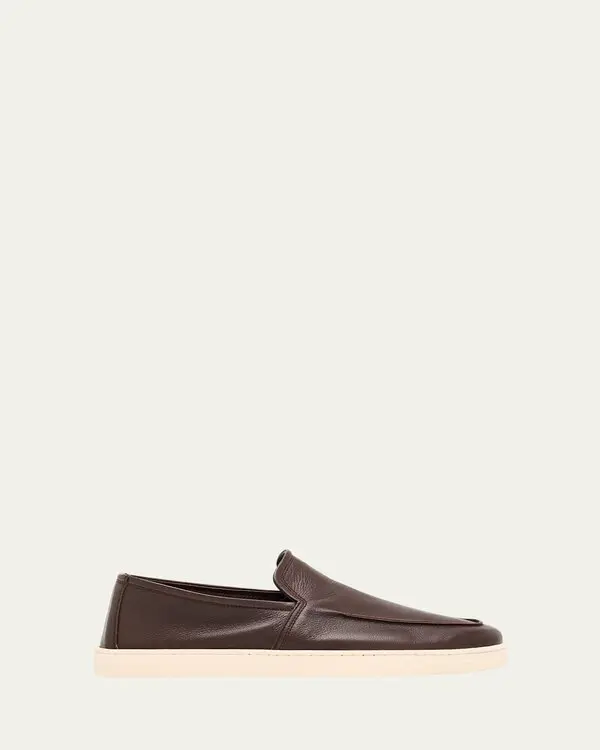 Bergdorf Goodman Buffalo Leather Loafers - Espresso