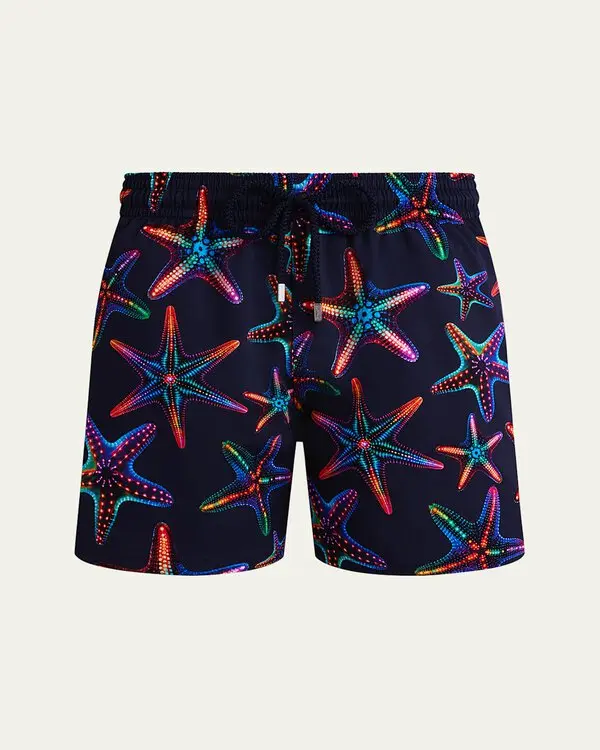 Vilebrequin Disco Starfish-print Swim Shorts - Navy