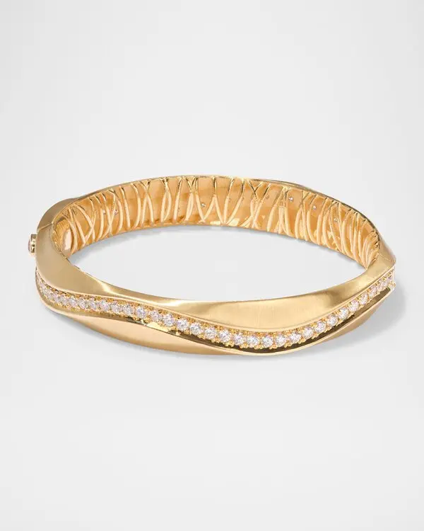 JAMIE TURNER 18k Yellow Gold Diamond Bangle Bracelet - Diamond And Gold
