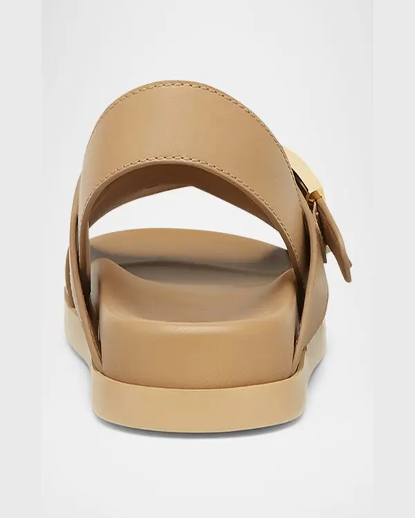 Fendi Feel Leather Slingback Sandals