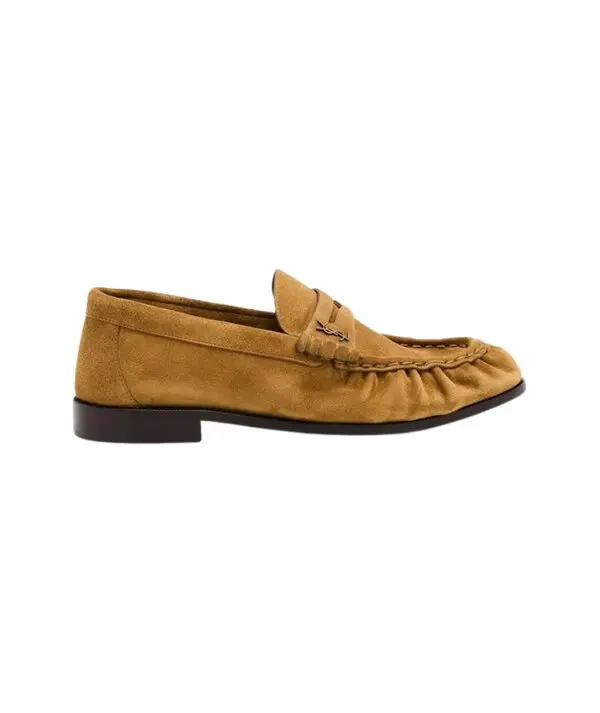 Saint Laurent Le Suede Penny Loafers - Cuoio
