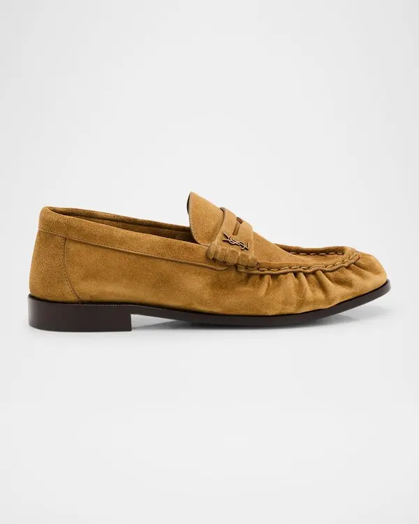 Saint Laurent Le Suede Penny Loafers - Cuoio