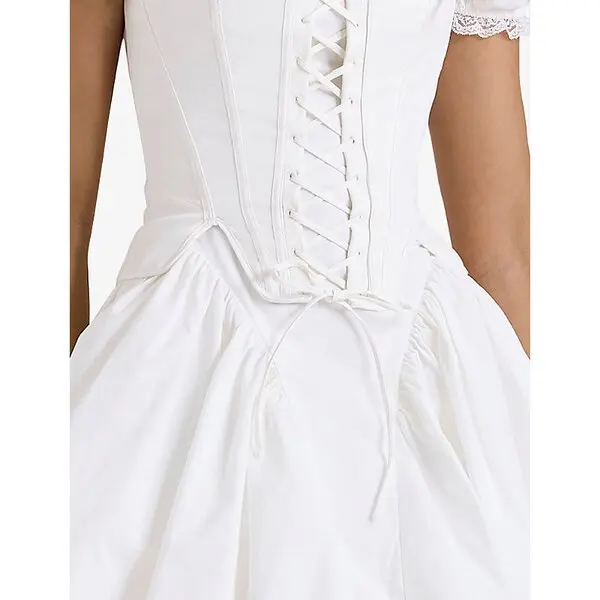 House OF CB Lili Detachable-Corset Mini Dress - White