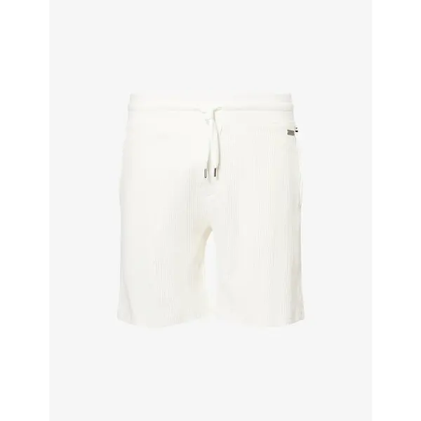 BOSS Waffle-texture Cotton-blend Shorts
