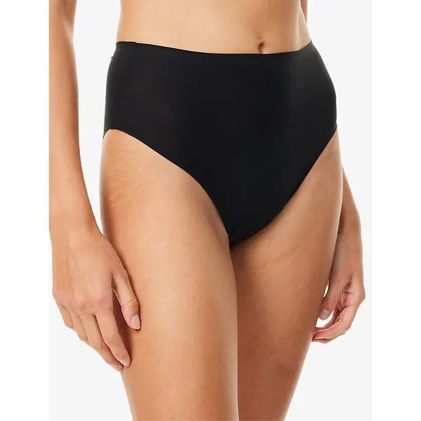Chantelle Soft Stretch High-cut Stretch-woven Briefs - Black