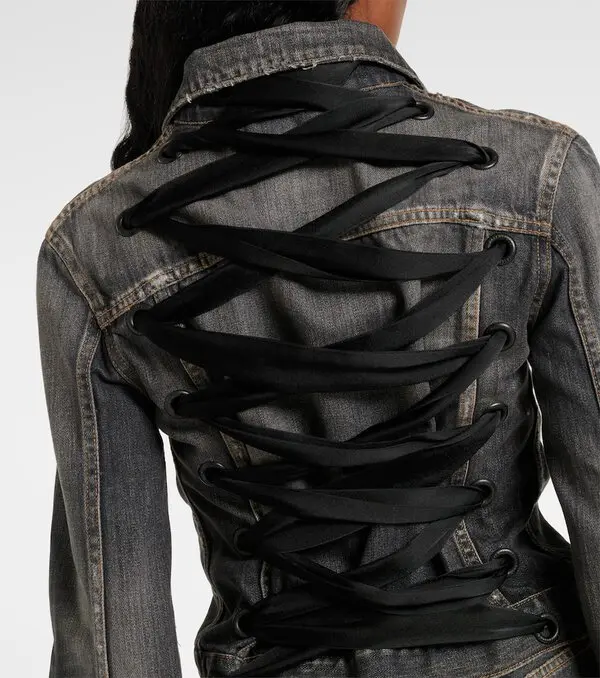 Balenciaga Lace-up Denim Jacket
