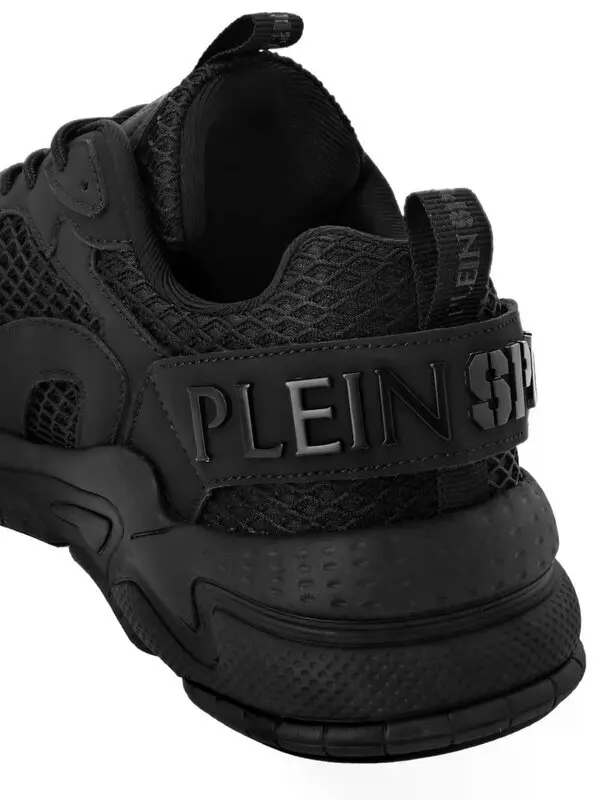 PLEIN SPORT Tiger Storm Mesh Panelled Sneakers - Black