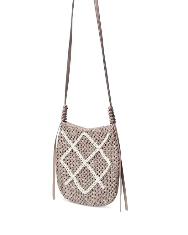 Callista Raffia And Leather Messenger Bag