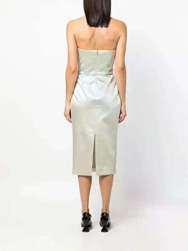 MAISON MARGIELA Strapless Silk Midi Dress