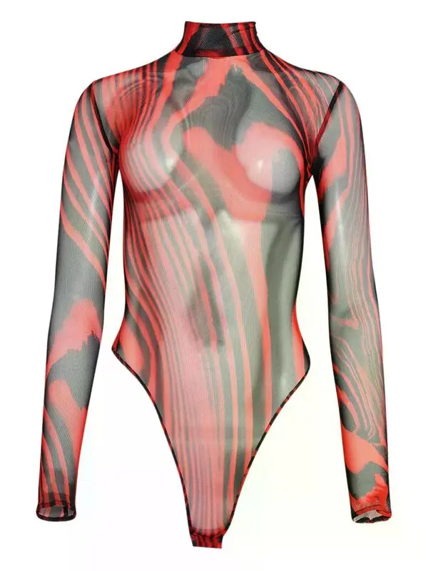 David Koma Printed Bodysuit