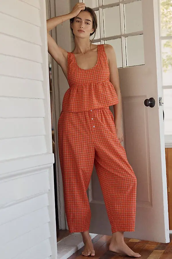 LYREBIRD Barrel Boxer Pants - Red Pattern