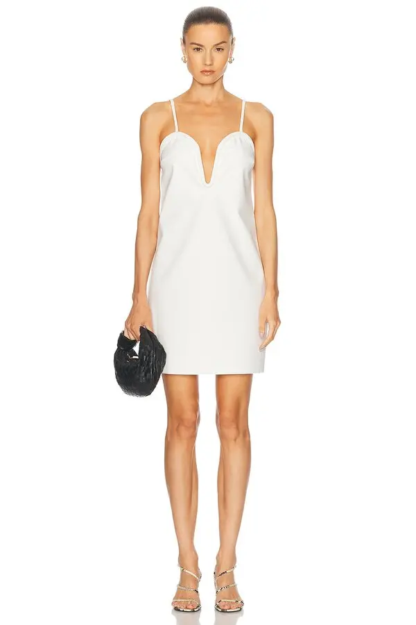 ADRIANA DEGREAS Inamorata Deep V Mini Dress