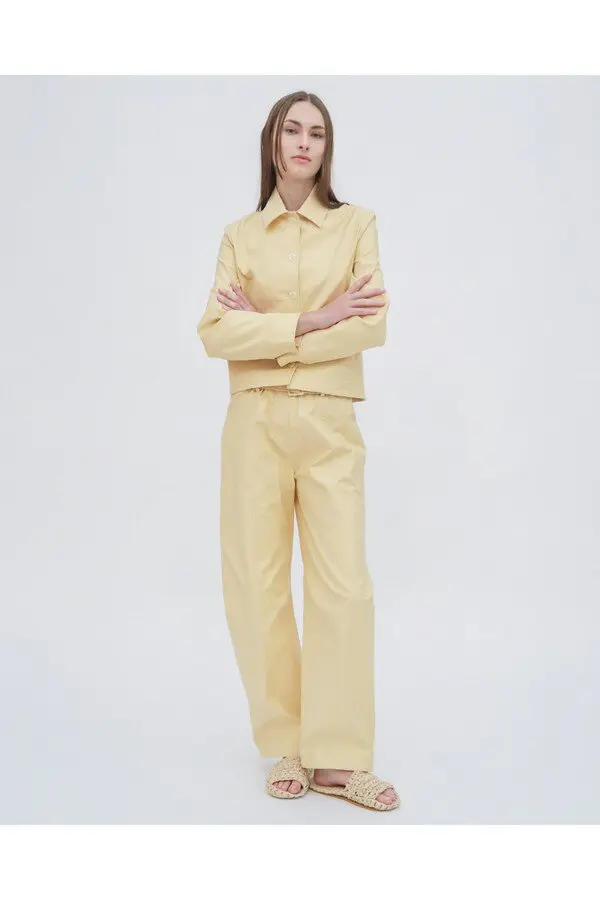 Rosetta Getty Belted Straight Taper Tab Pant