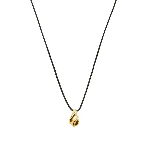 MISSOMA Ridge Droplet Pendant Cord Necklace - Gold
