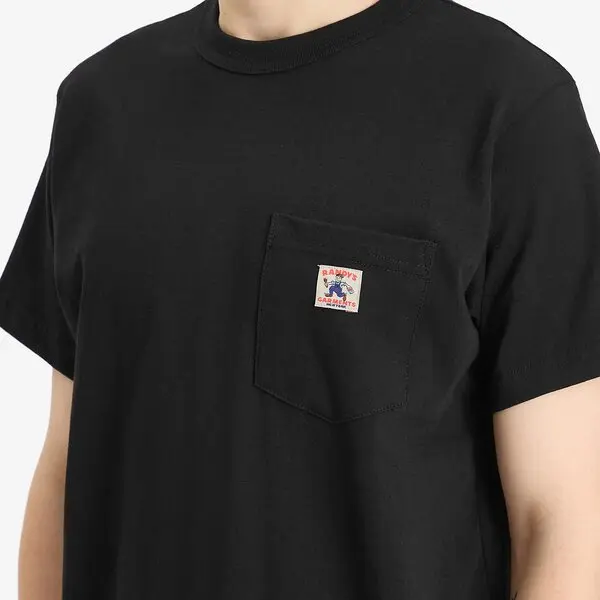 RANDY'S GARMENTS Logo Pocket T-shirt Presented By - Black