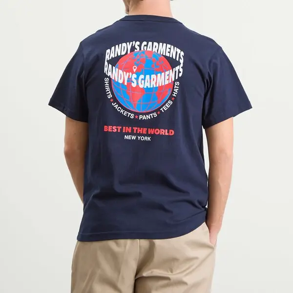 RANDY'S GARMENTS World Graphic T-shirt Presented By - Navy