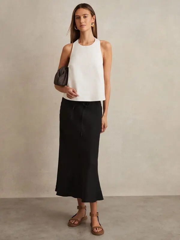 REISS Roxi Slip Midi Skirt