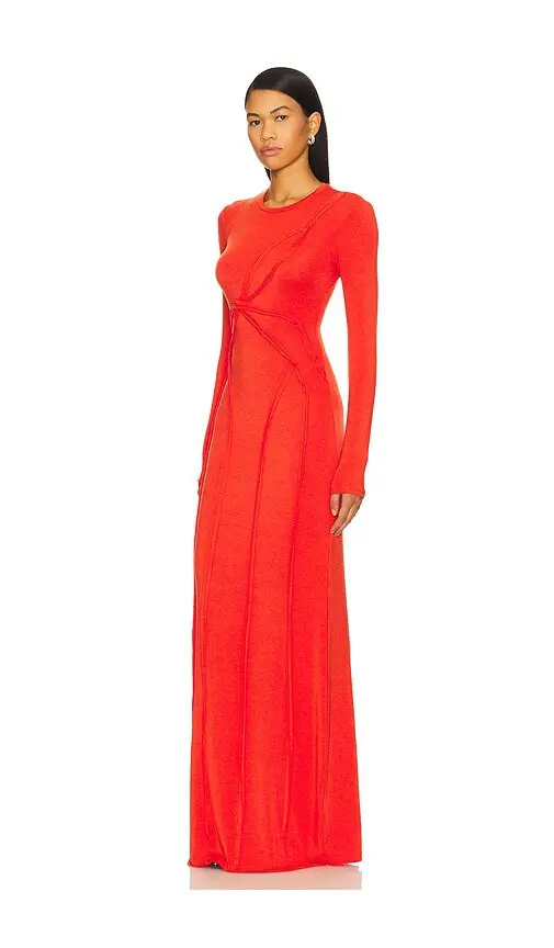 pepper orange dress Vintage Y2K Rust Tie-dye Maxi Dress: Chili Pepper Cotton