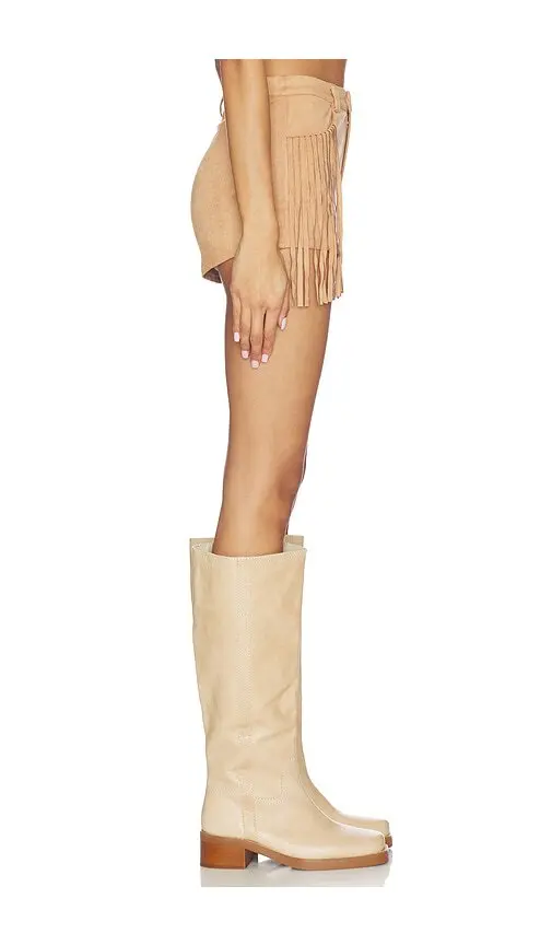 MORE TO COME Autumn Fringe Short - Tan