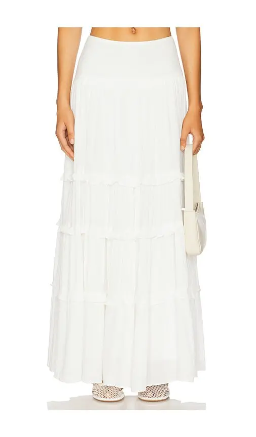 MORE TO COME Harlow Maxi Skirt - White