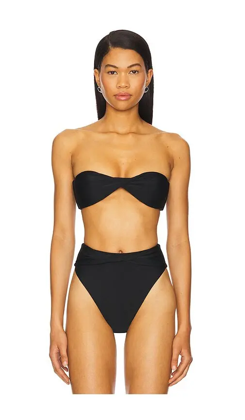 Tularosa Eleni Bandeau Bikini Top - Black