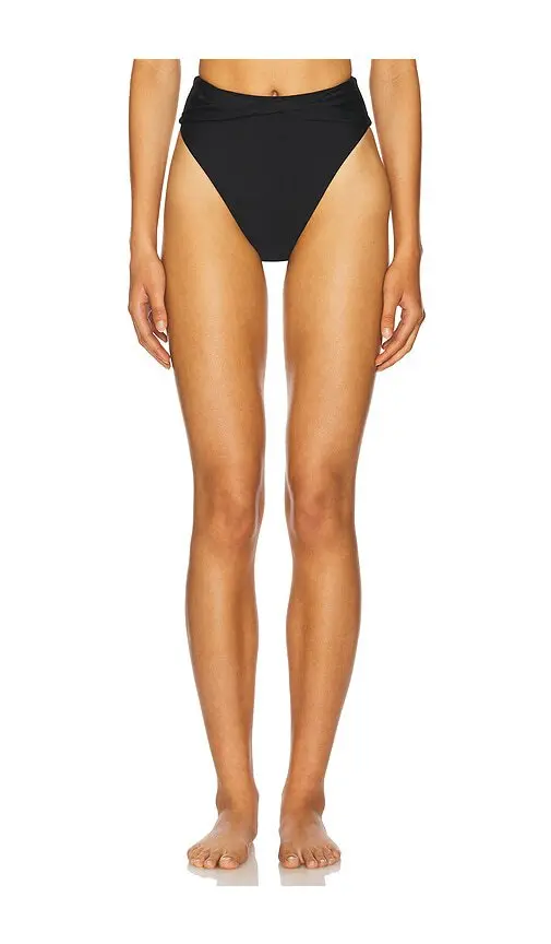 Tularosa Eleni High Waist Bikini Bottom - Black