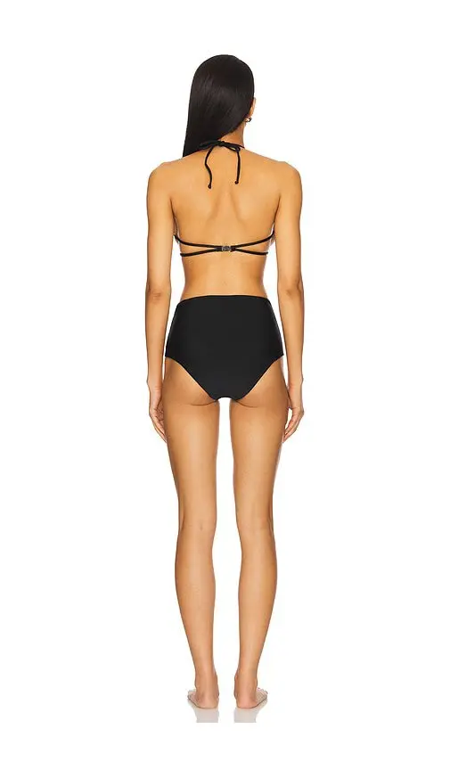 ADRIANA DEGREAS Solid Inamorata High-waisted Nipple Bikini