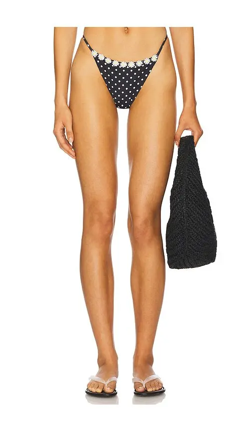 Tularosa Charmaine Bikini Bottom - Black & White Dot