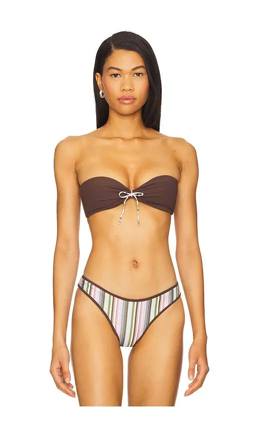 Faithfull The Brand Bandol Bikini Top - Meleu Stripe Multi